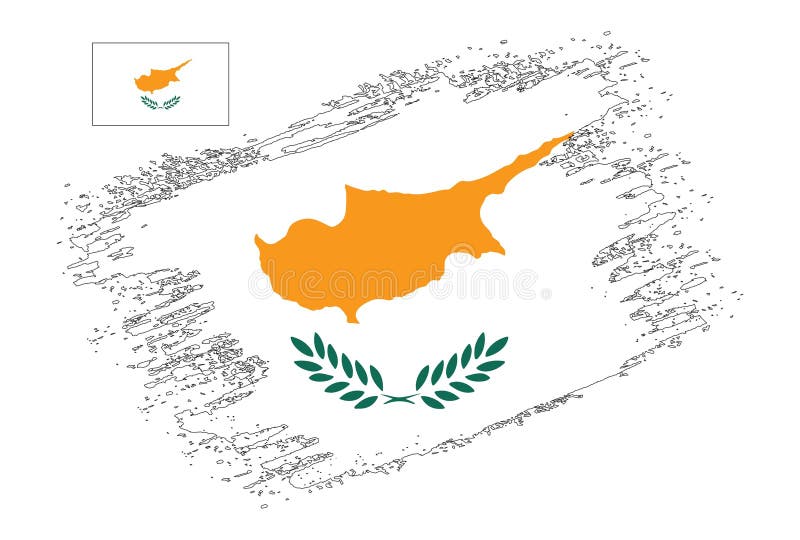 Brush Design Cyprus Flag Vector Stock Vector - Illustration of state ...
