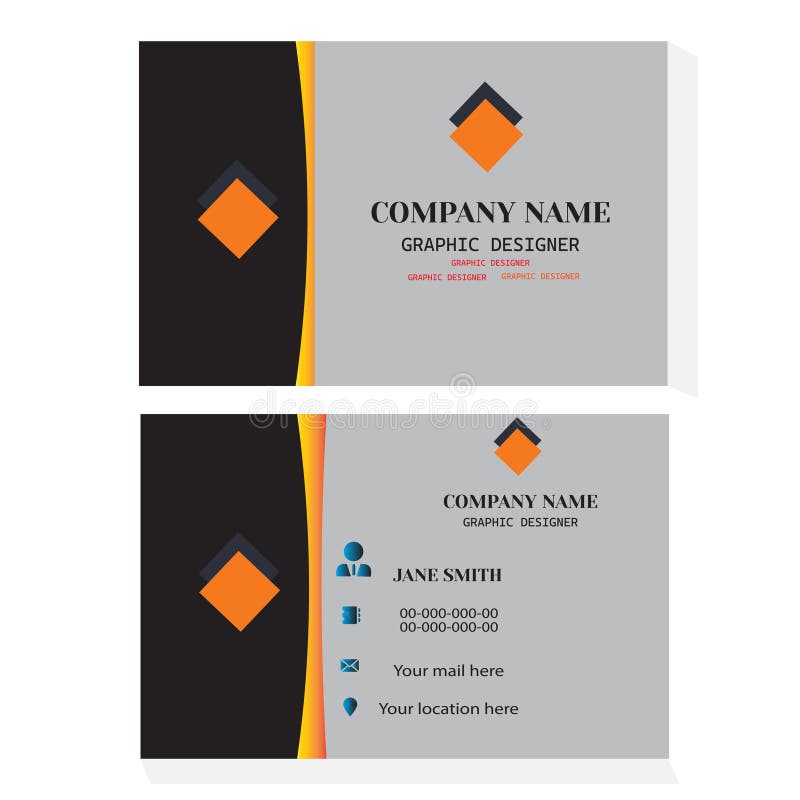 Creative Business Card Using Unick Concaft, Stock Vector - Illustration ...