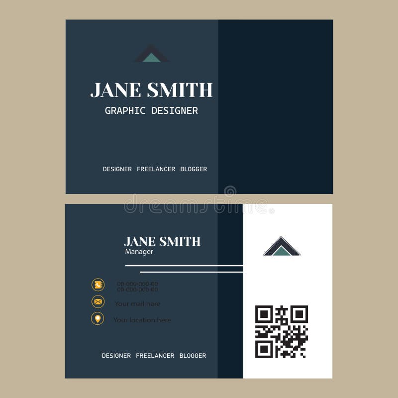 Using Adobe Illustrator Mack Up for Business Card Creative. Stock ...