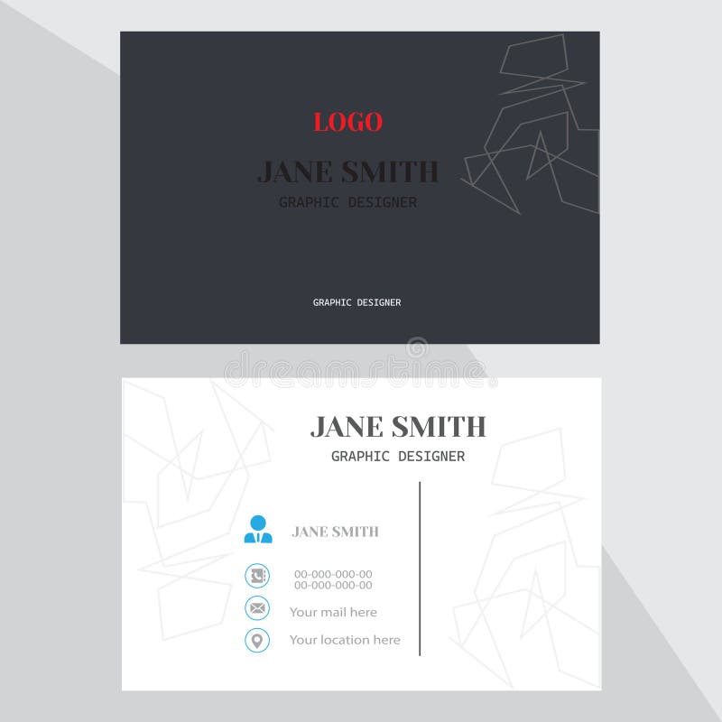 Using Adobe Illustrator Mack Up for Business Card Creative. Stock ...
