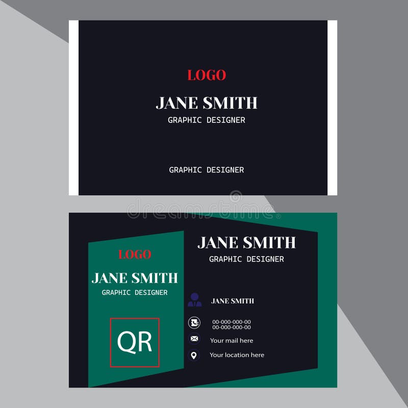 Using Adobe Illustrator Mack Up for Business Card Creative. Stock ...