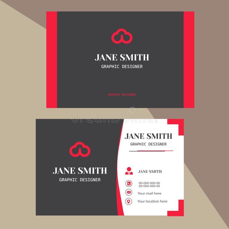 Creative Business Card Using Adobe Illustrator and Colour. Stock Vector ...