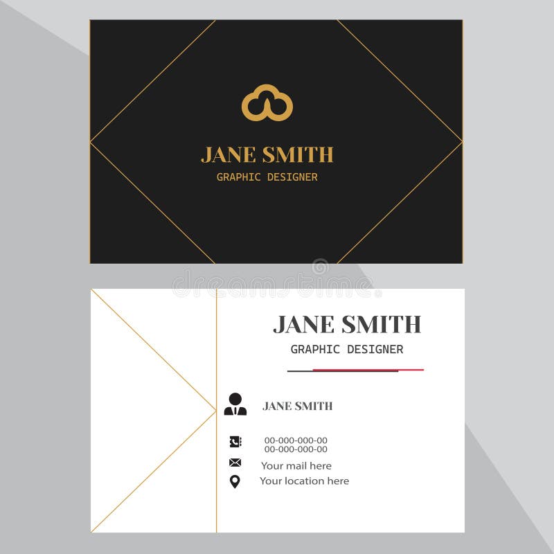 Creative Business Card Using Adobe Illustrator and Colour. Stock Vector ...