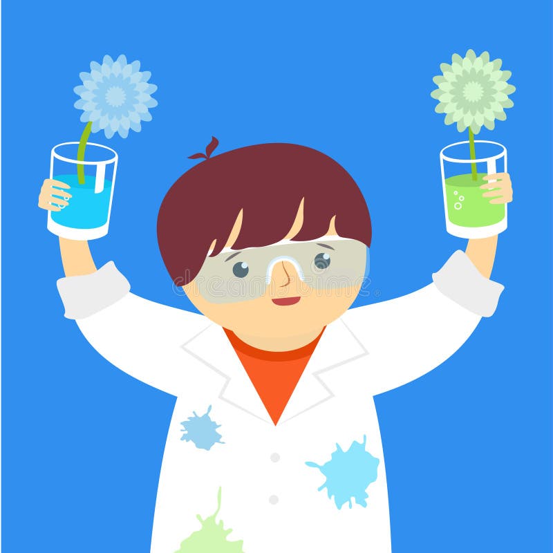 Cute Scientist Girl Cartoon Character Stock Vector Illustration Of People Person 262057640