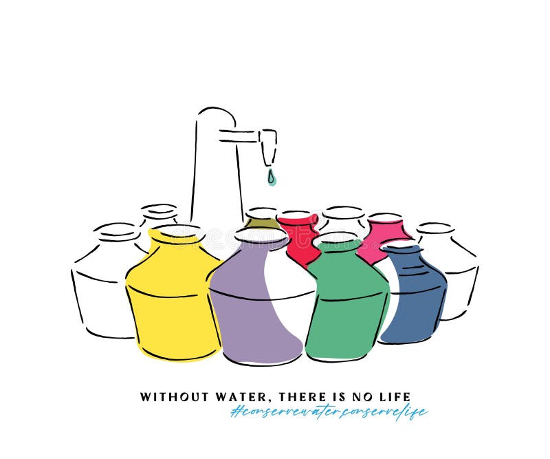 Water Scarcity Awareness stock vector. Illustration of print - 291586821