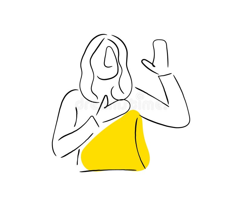 People Pledging Clip Art Making Pledge Stock Vector Images Alamy