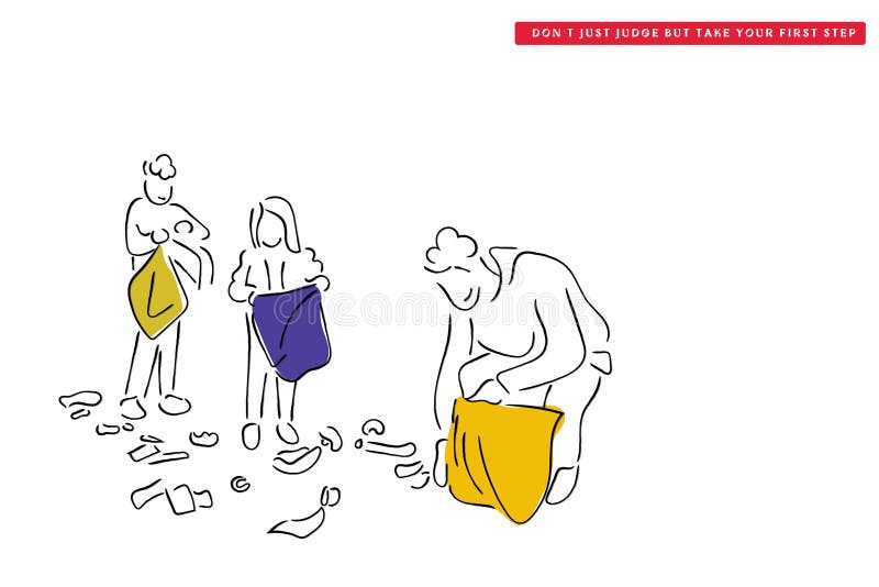 Pick the Litter stock illustration. Illustration of pollution - 291587642