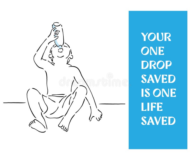 Water Scarcity Awareness stock vector. Illustration of print - 291588823