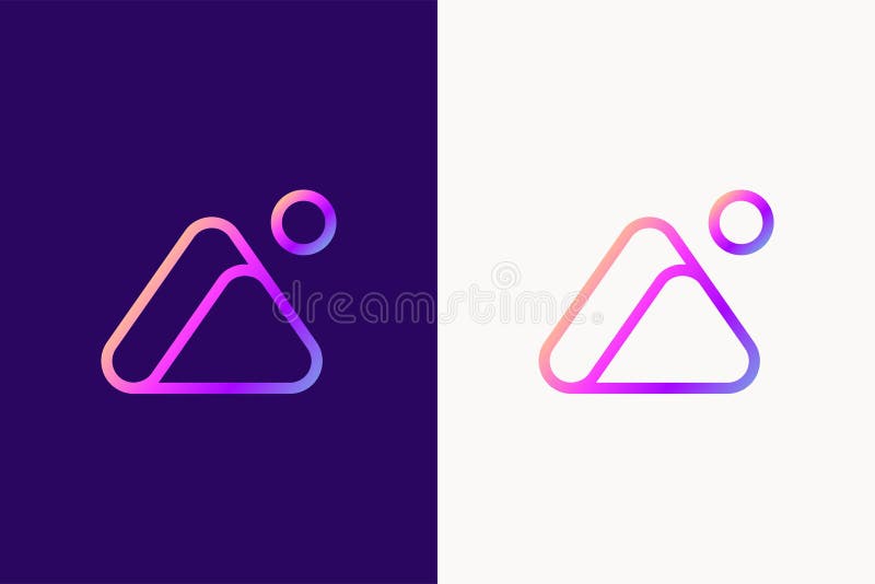 Gallery Icon Image Abstract Linear Logo Stock Vector - Illustration of ...