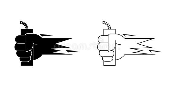 Fast Dynamite Punch Illustration. Line, Silhouette, Simple and Minimal ...