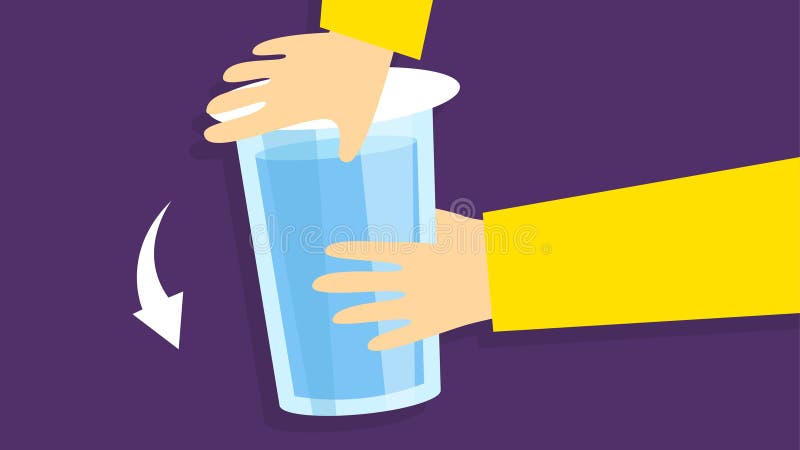 An Experiment with Turning Over a Glass of Water and a Piece of Paper ...