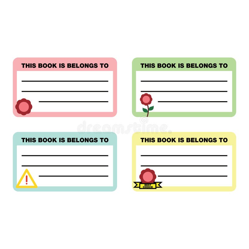 School Books Labels Stock Illustrations – 76 School Books Labels Stock ...