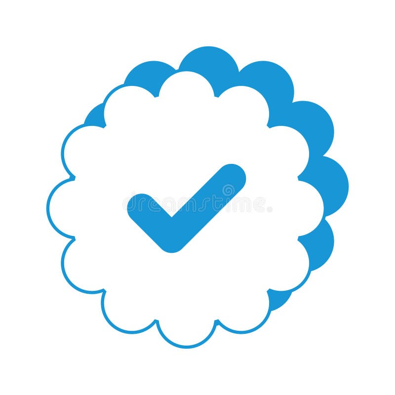 Verified Blue Check Mark Isolated Stock Illustration - Illustration of ...