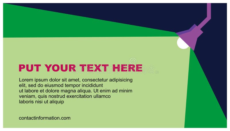 Illustration of a Lamp in a Flat Design with Space for Text Stock ...