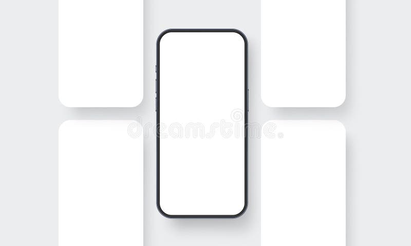 Blank Mobile App Screens. Mockup for Showing Apps Ui Stock Vector ...