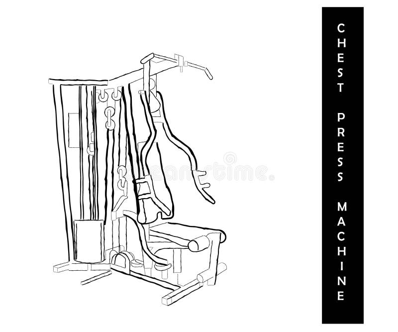 Chest Press Machine Stock Illustrations – 224 Chest Press Machine Stock ...