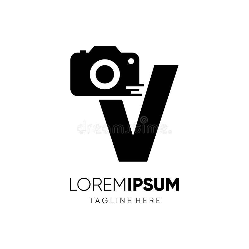 Letter V Initial Photography Logo Design Vector Icon Graphic Emblem ...