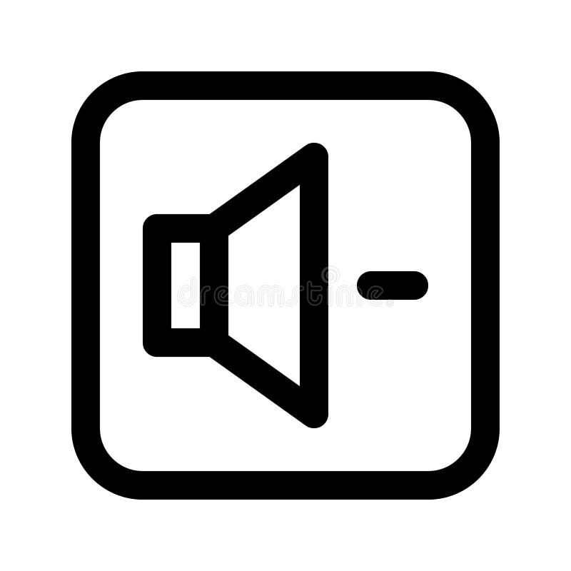 Reduce Volume Outline Style Icon Stock Vector - Illustration of voice, volume: 292267921