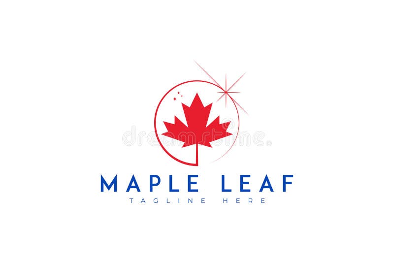 Maple Leaf Canada Logo Autumn Element Stock Vector - Illustration of ...