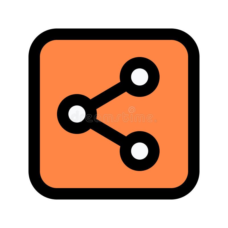 Share Filled Line Style Icon Stock Vector - Illustration of connection ...