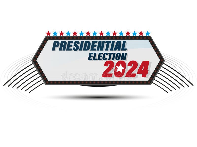 Elections 2024 Banner with American Colors Design Stock Vector ...