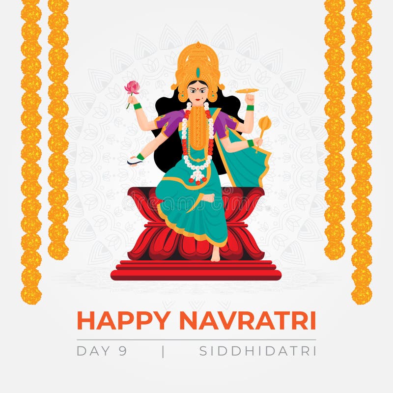 Siddhidatri Stock Illustrations – 62 Siddhidatri Stock Illustrations ...