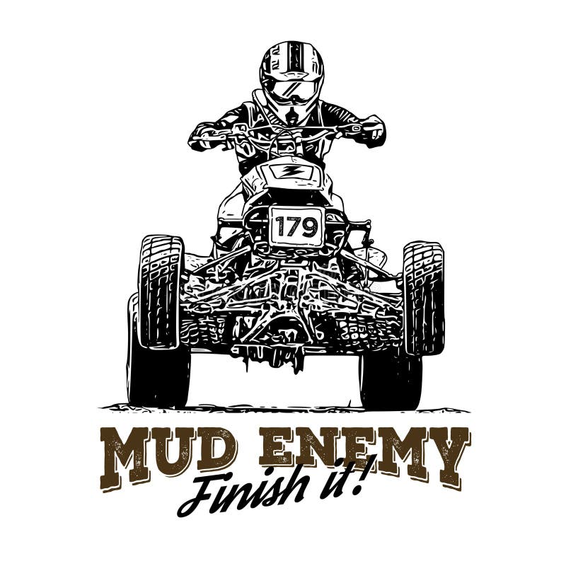 ATV Racing Extreme Sport T Shirt Design Stock Vector - Illustration of ...