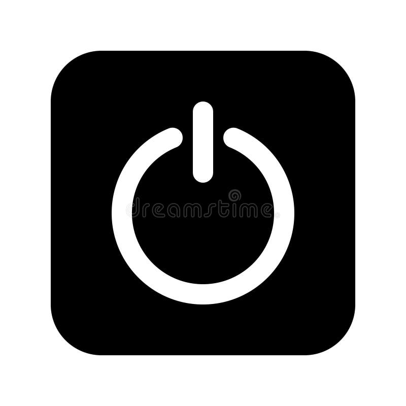 Power Solid Style Icon stock vector. Illustration of shape - 292614166