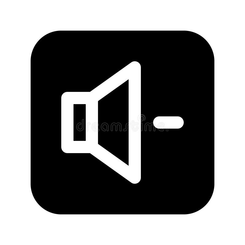Reduce Volume Outline Style Icon Stock Vector - Illustration of voice, volume: 292267921