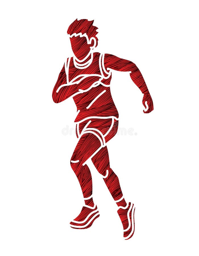 A Boy Start Running Action Sport Graphic Vector Stock Vector ...