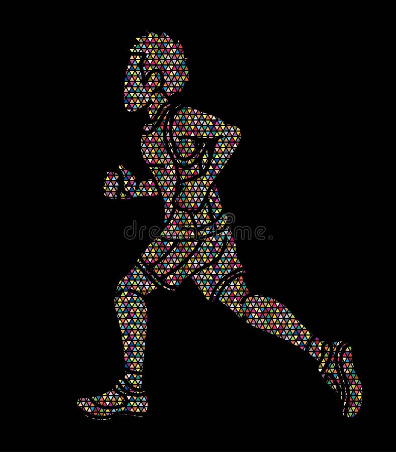 Running Action Movement Marathon Runner a Man Start Running Cartoon ...