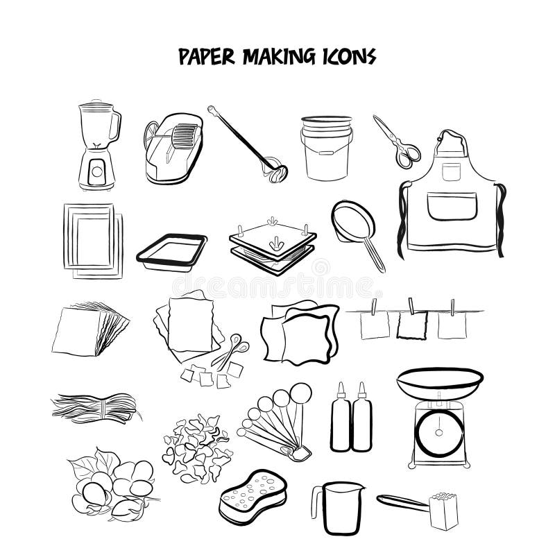 Paper Making Icon stock vector. Illustration of mixer - 292724859