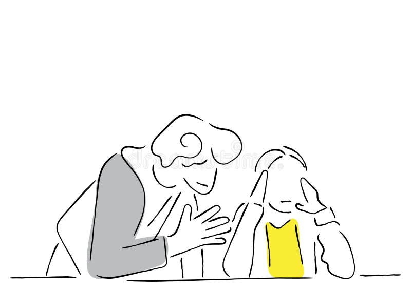 Arguing Couple Line Art Stock Illustrations – 137 Arguing Couple Line ...