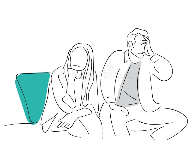 Arguing Couple Line Art Stock Illustrations – 137 Arguing Couple Line ...