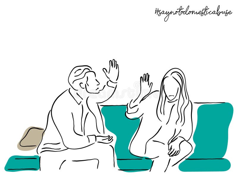 Arguing Couple Line Art Stock Illustrations – 137 Arguing Couple Line ...