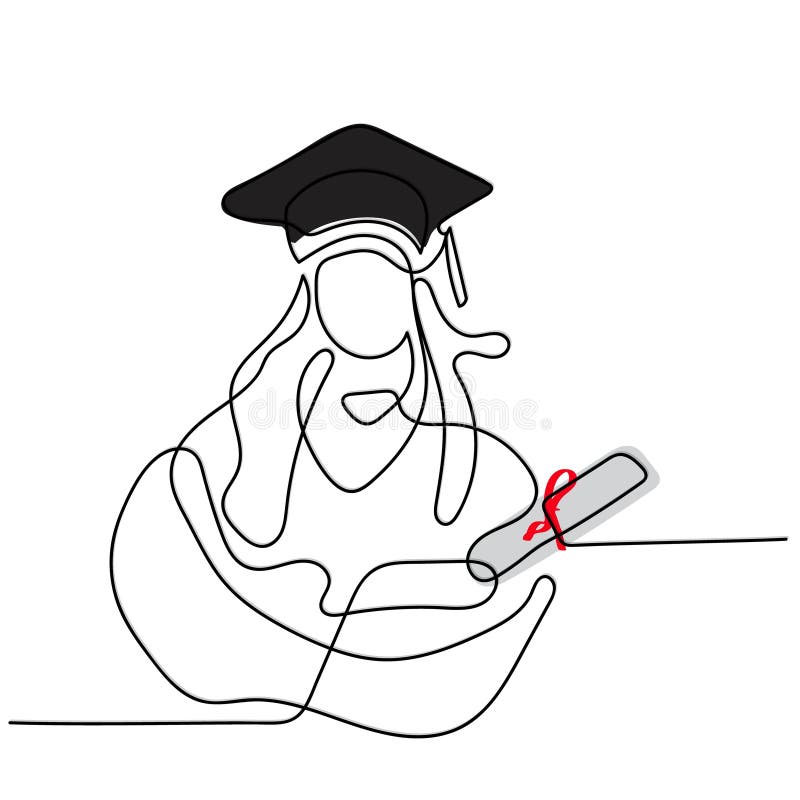 Graduation ceremony. stock illustration. Illustration of graduating ...