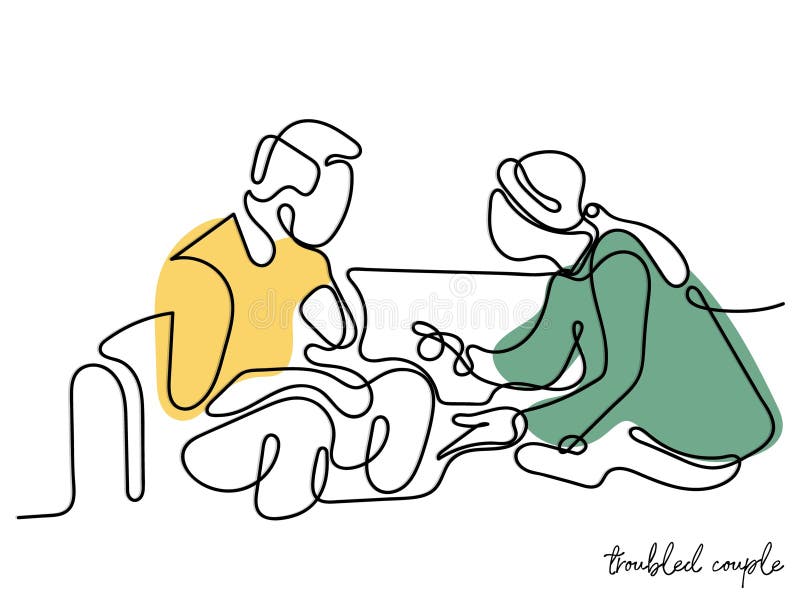 Arguing Couple Line Art Stock Illustrations – 137 Arguing Couple Line ...