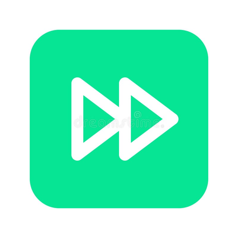 Forward Music Flat Style Icon Stock Vector - Illustration of white ...