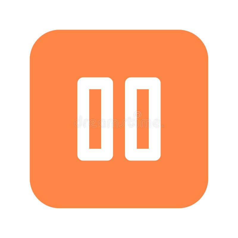 Pause Flat Style Icon stock vector. Illustration of click - 292923860