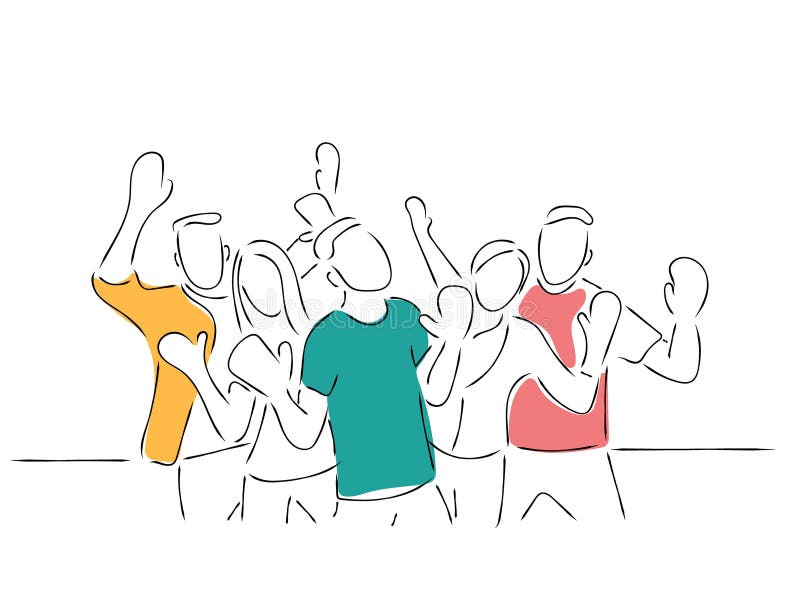 FRIENDS stock vector. Illustration of graphic, group - 292954570