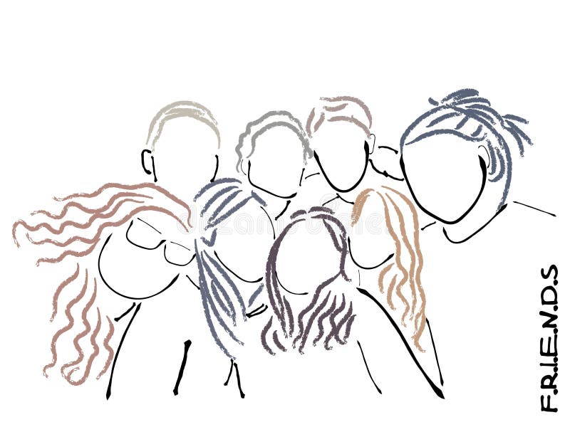 Friends stock illustration. Illustration of culture - 292954575