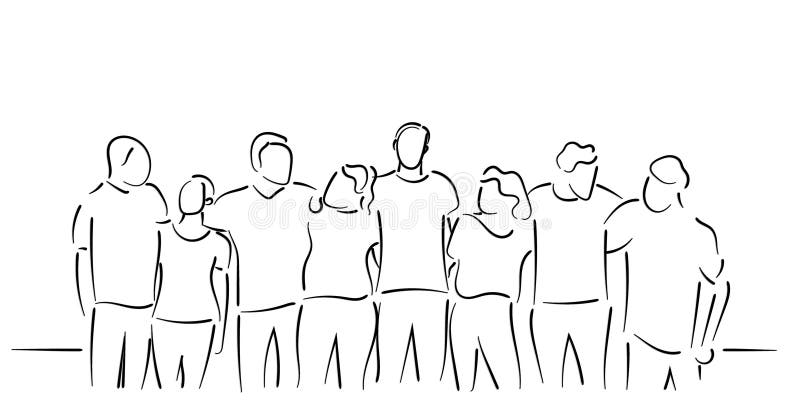 Friends reunion. stock vector. Illustration of group - 292954629