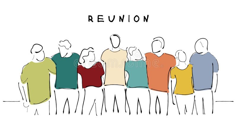 Reunion Friends Stock Illustrations – 856 Reunion Friends Stock ...