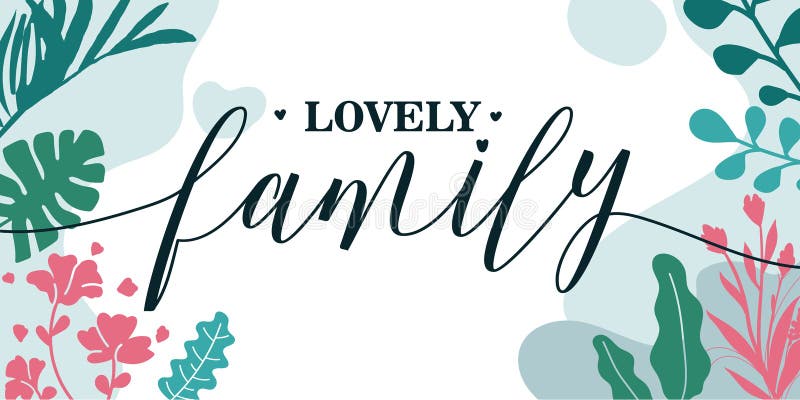 Family Love Quote No Place Like Home Vector Natural Background Stock ...