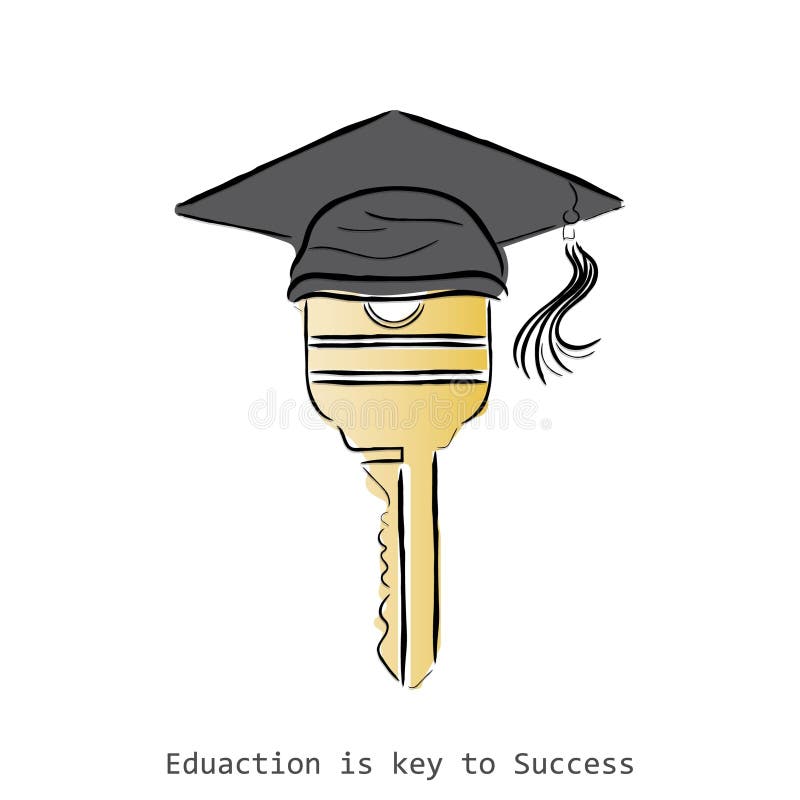 Education key symbol stock illustration. Illustration of open - 293042798