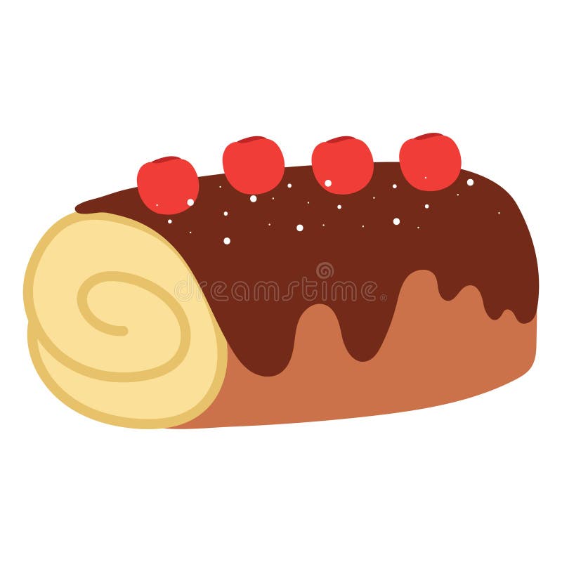 Hand Drawing Cartoon Chocolate Cake Stock Vector - Illustration of ...