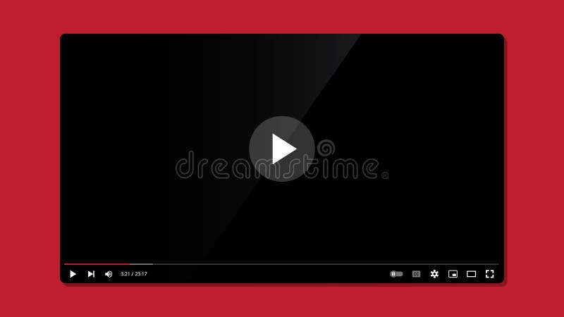 Modern Video Player Interface Stock Vector - Illustration of play ...