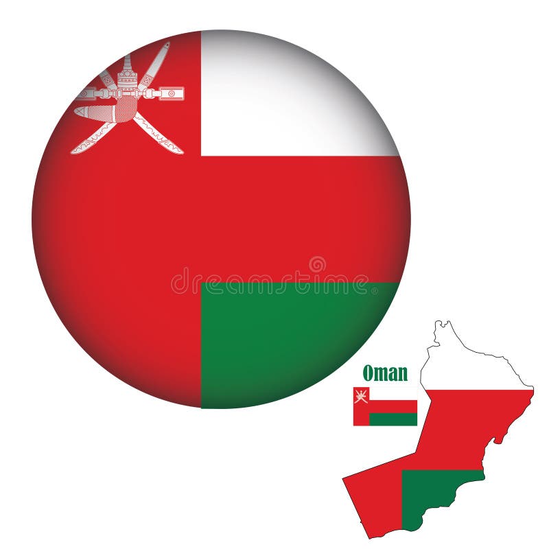 Oman Flag Round Shape Vector Stock Vector - Illustration of europe ...