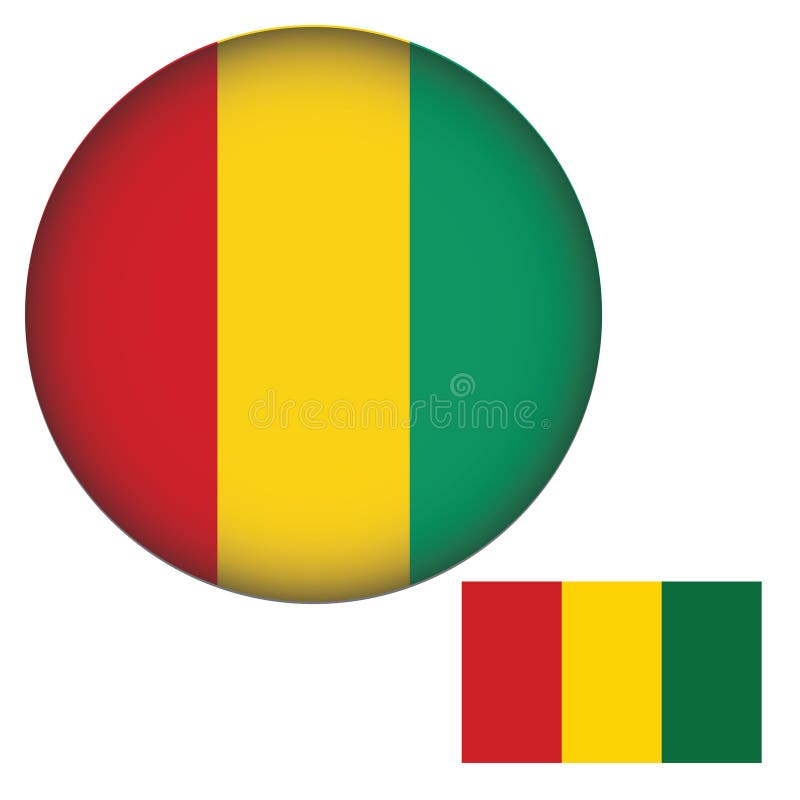 Guinea Flag Round Shape Vector Stock Vector - Illustration of design ...