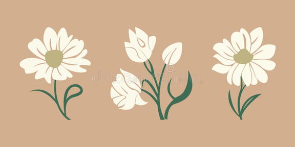 A Collection of Straightforward Flower Vector Icons, a Vector of a Flat ...
